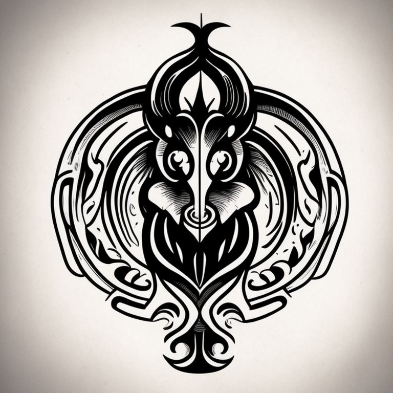 Aries Zodiac Tribal Tattoos