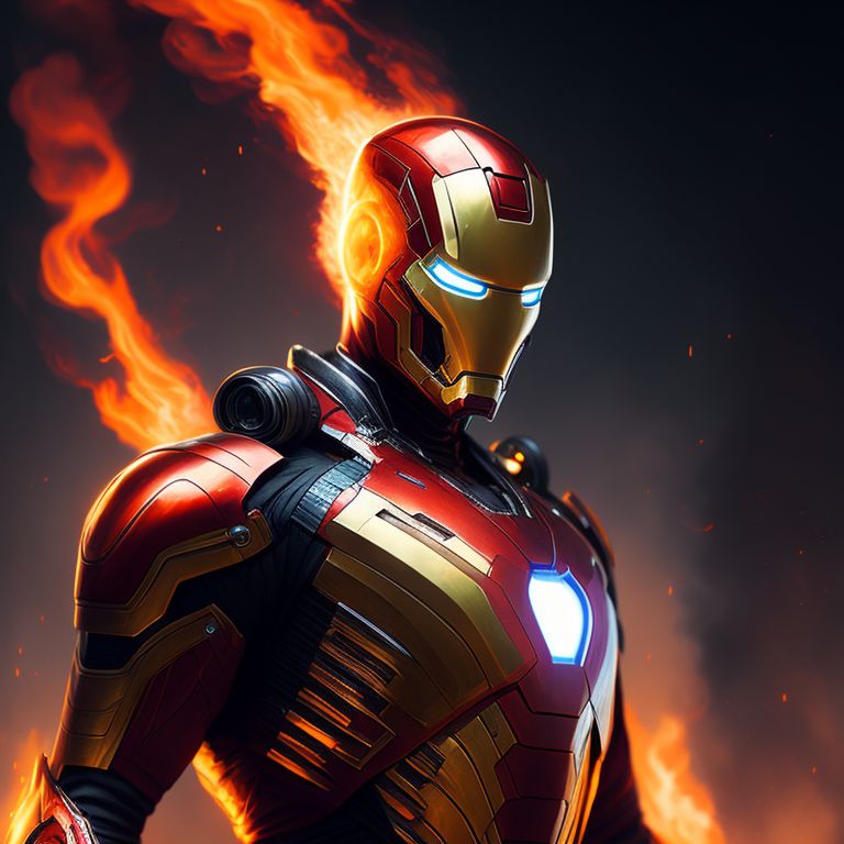 able-guanaco449: Ghost rider in ironman suit