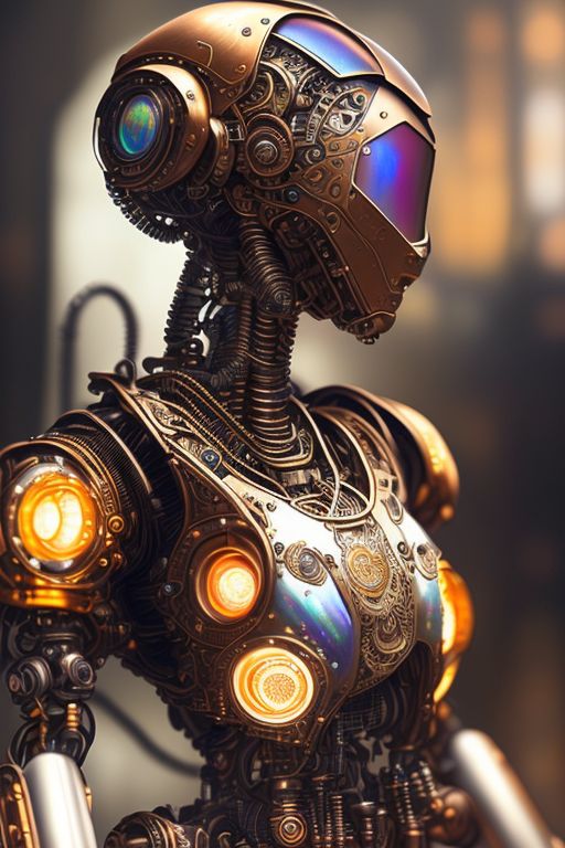 Female Steampunk Robot