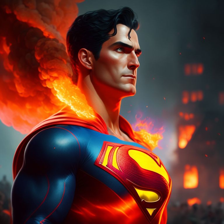 Superman On Fire