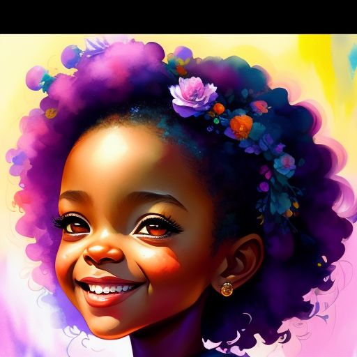Little Black Girl Painting