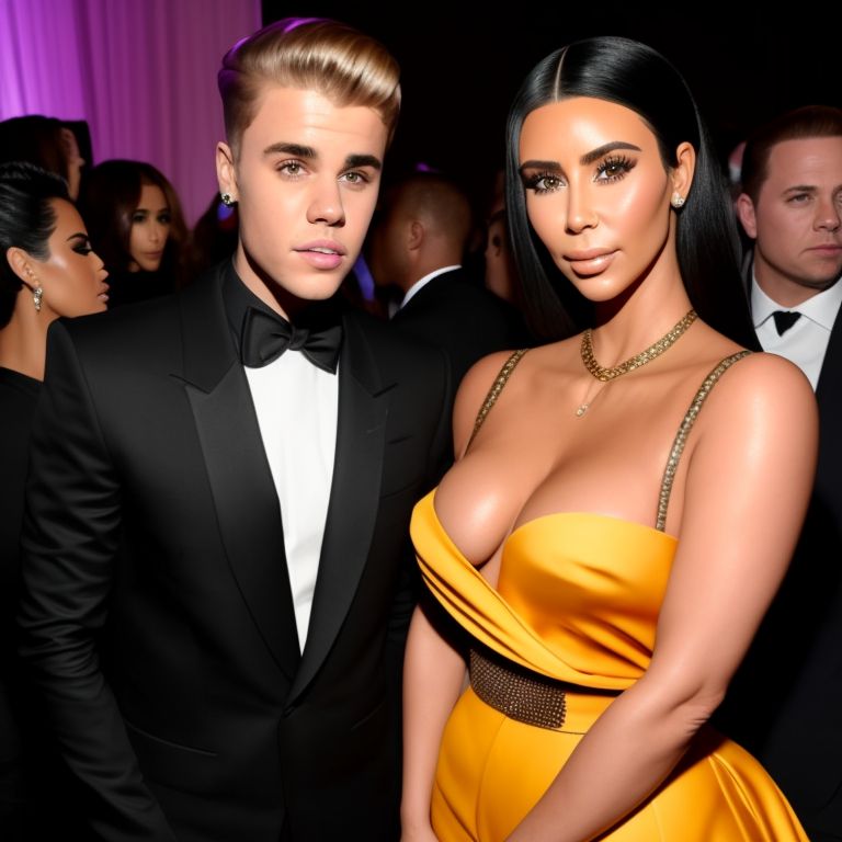 Justin Bieber And Kim Kardashian Photo Shoot
