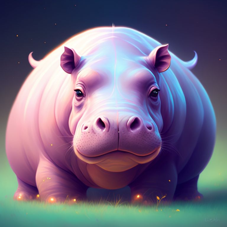 Cute Hippo Wallpaper