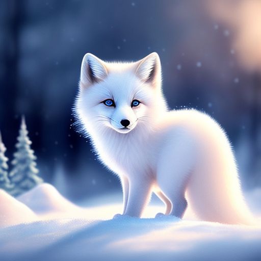 Baby White Foxes