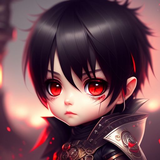 hot-quetzal421: a character with red eyes and black hair make chibi ...