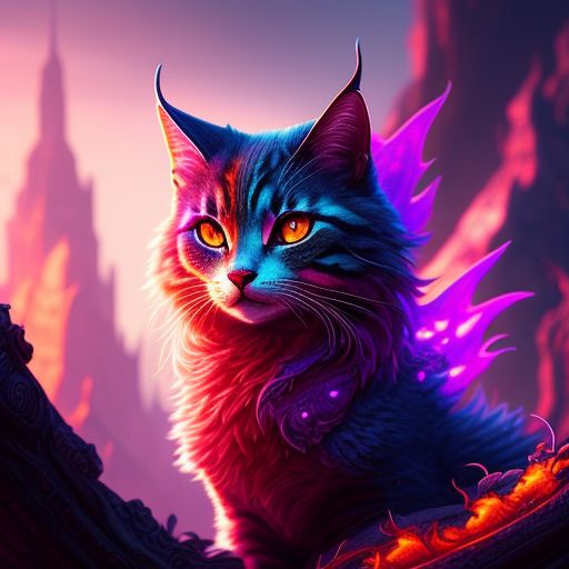 motherly-seal40: A fiery cat dragon