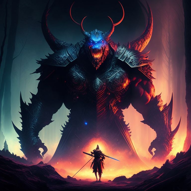 Knight Fighting Monster