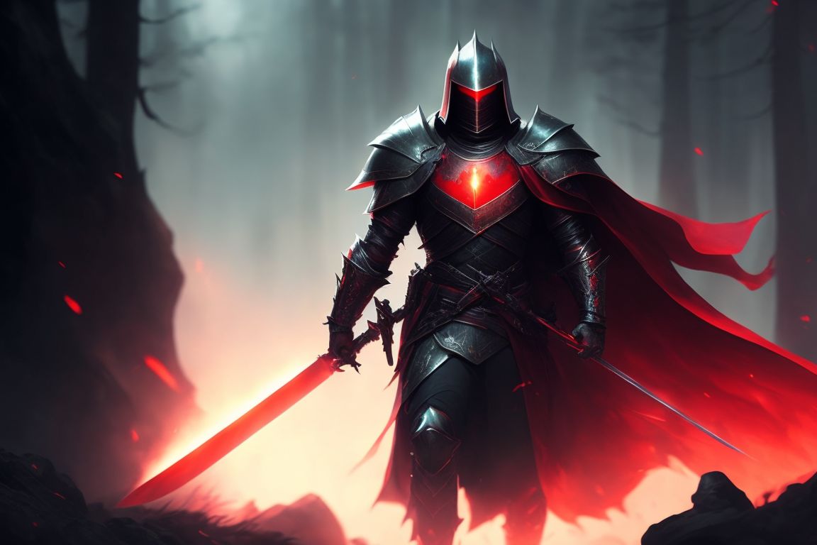 Dark Armor With Cape