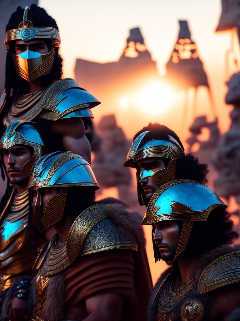 prickly-worm491: Nuragic Vaporwave warriors wearing human face masks ...