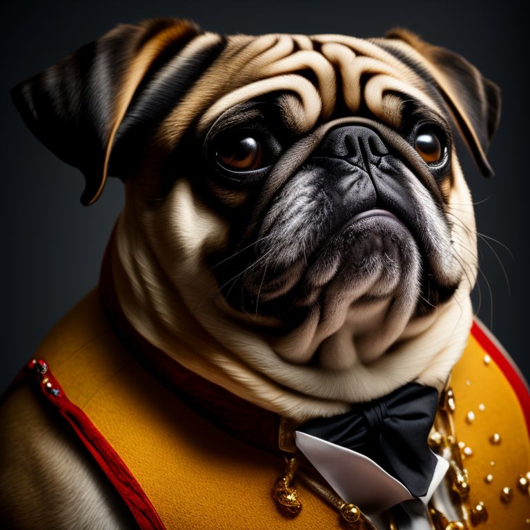 PolyCrumbs: an anthropomorphic pug in a German Octoberfest lederhosen ...