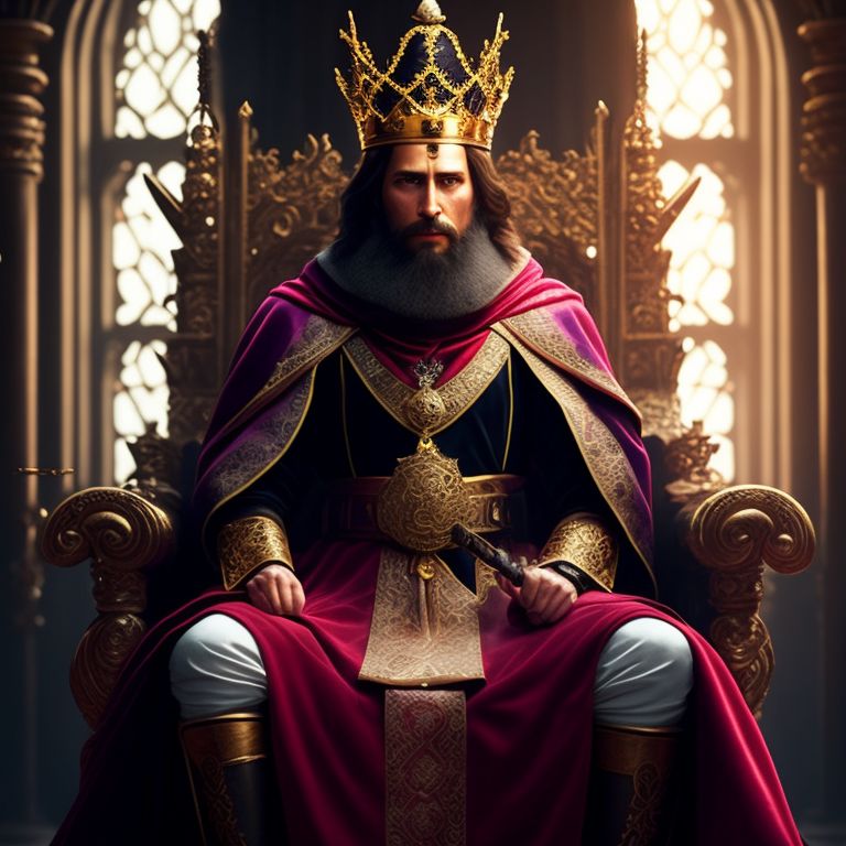 Black King Sitting On His Throne