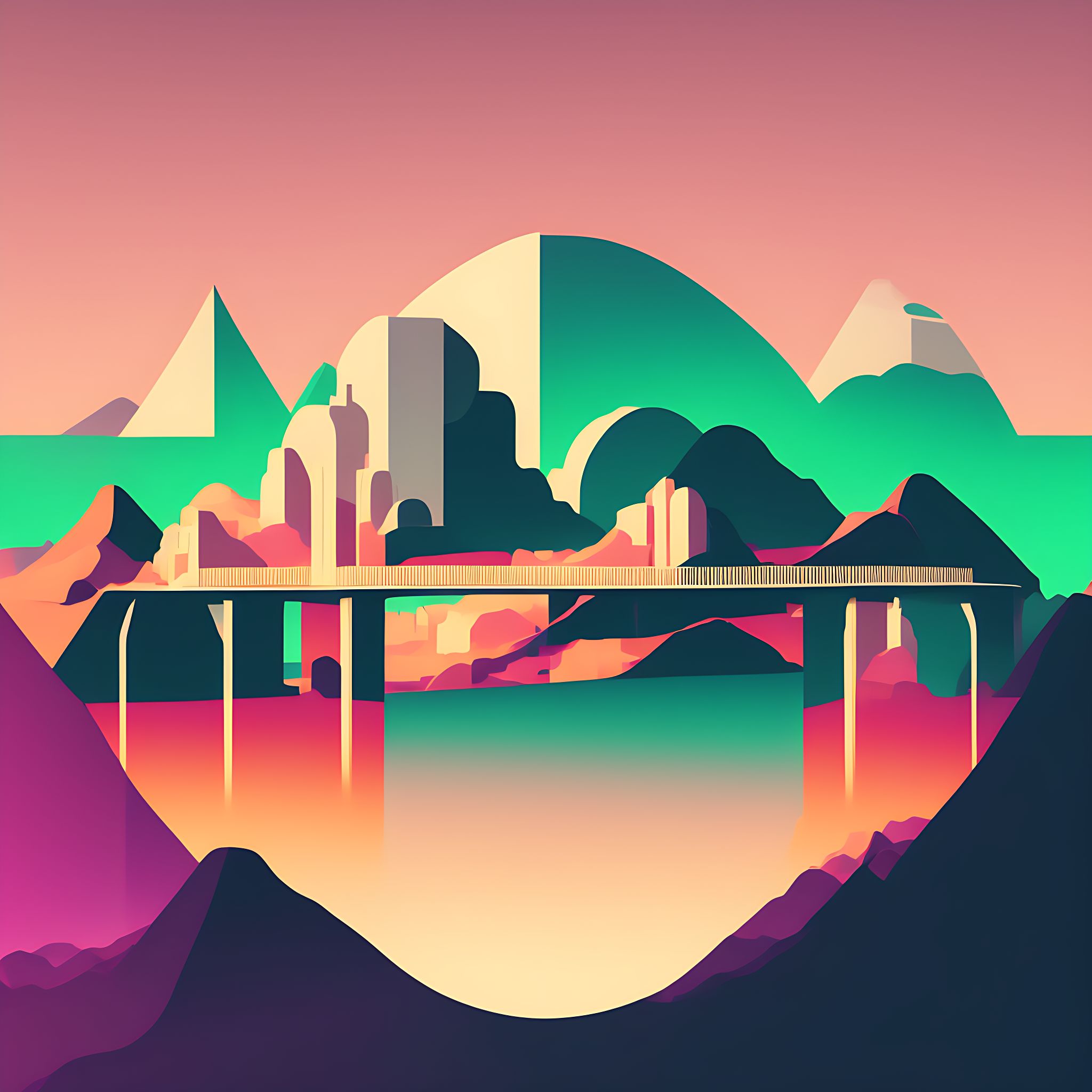 Art Deco City Vector