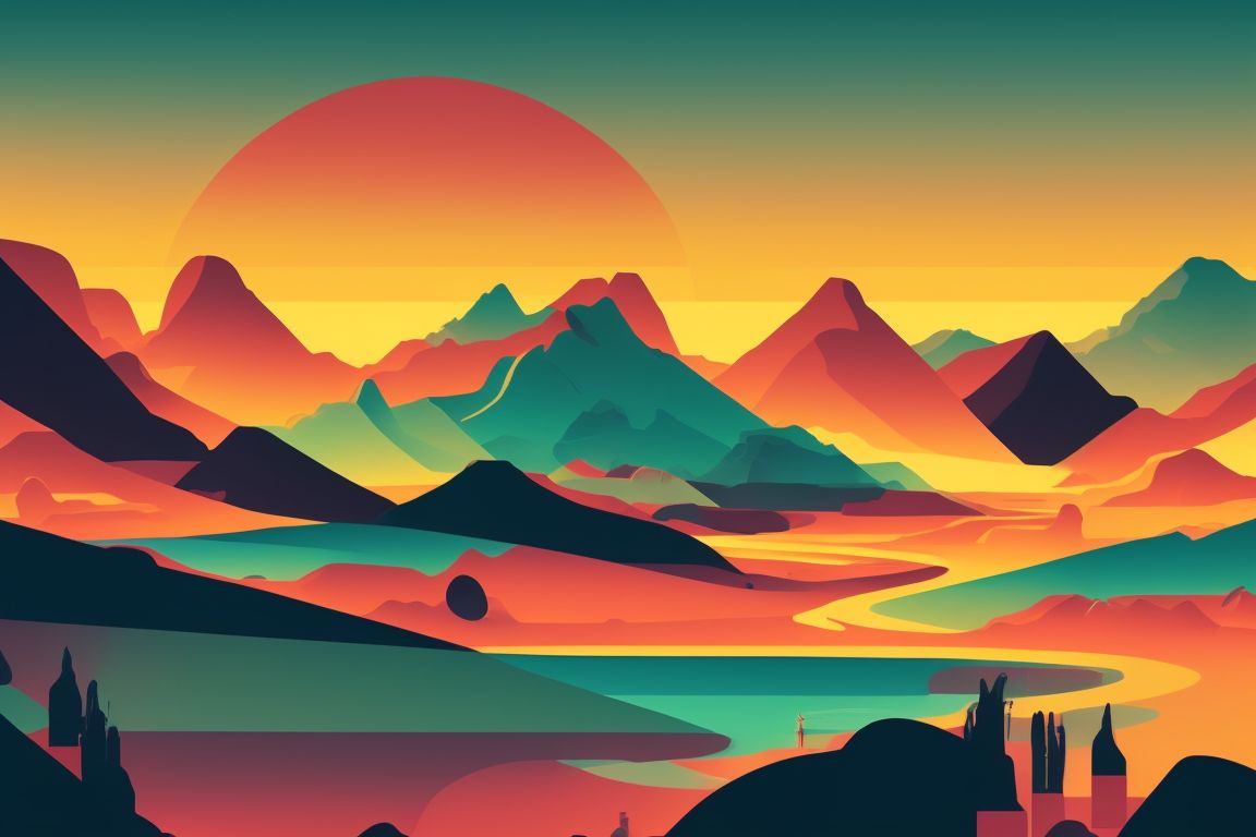 Adobe Illustrator Landscape Drawings