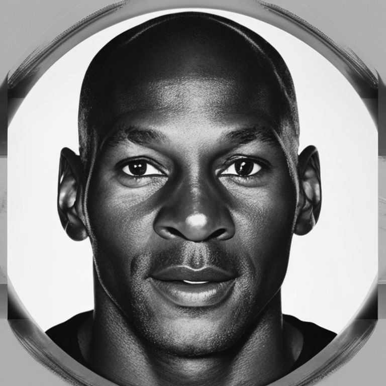 Michael Jordan Face Black And White