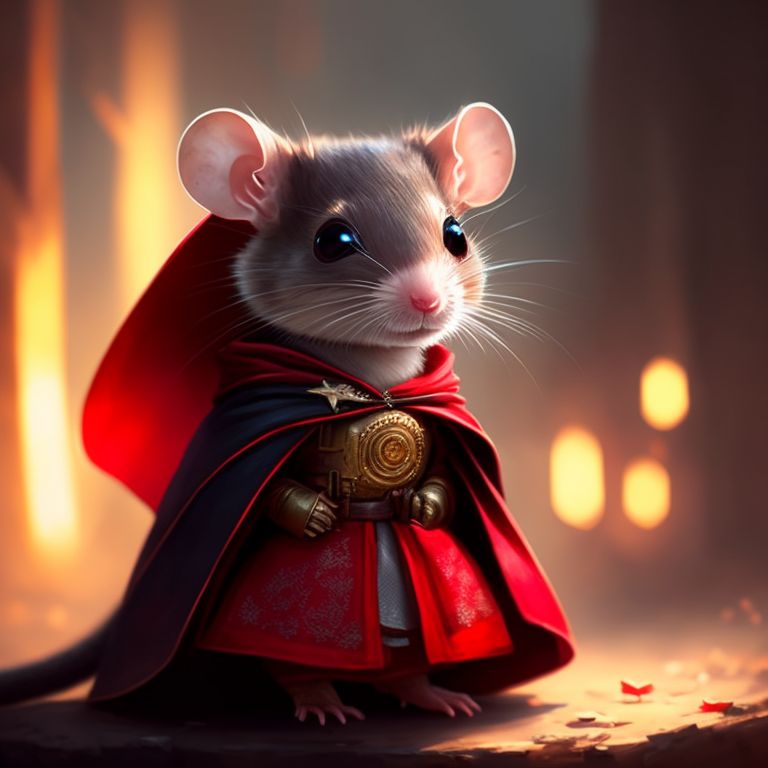 frilly-bison295: A rat dress as princess , Star wars,red cape