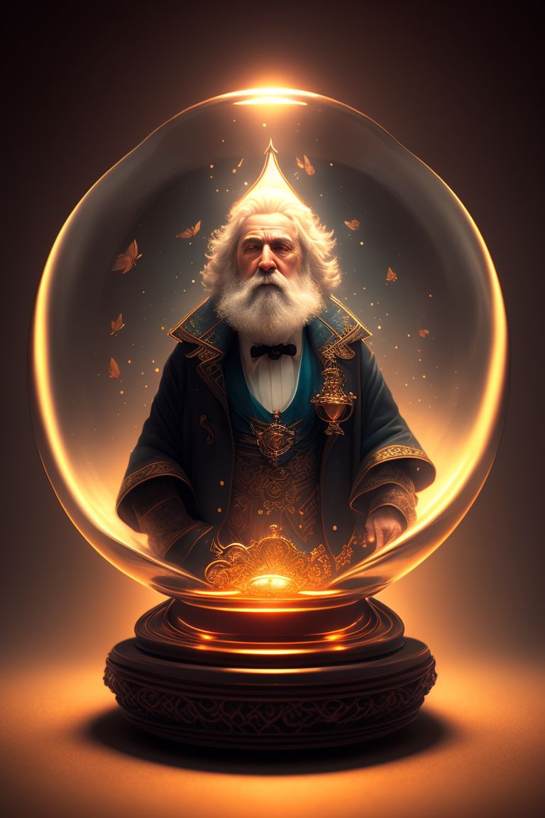 dual-gazelle21: A man Wizard inside the wine glass