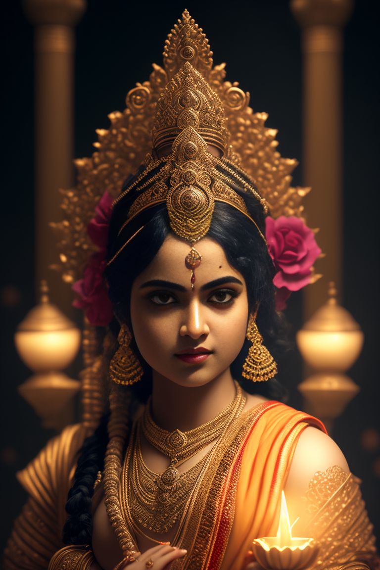 hasty-marten394: Lord Krishna with flute on his hand and Radha on side