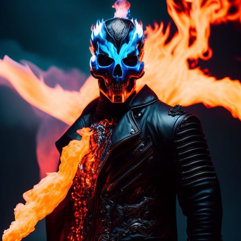 Ghost Rider Blue Flame Wallpaper