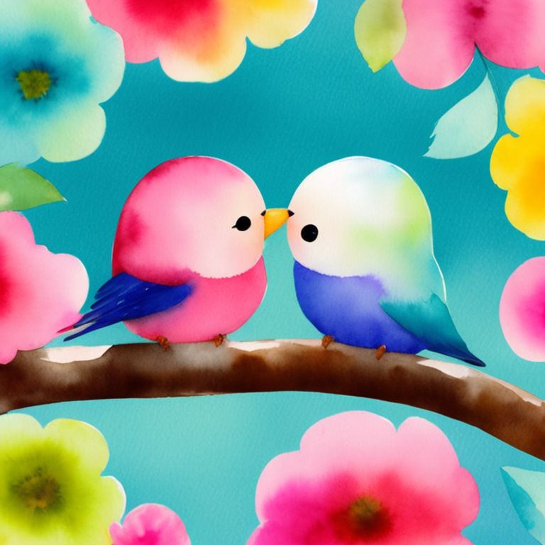 Blue Love Birds Images