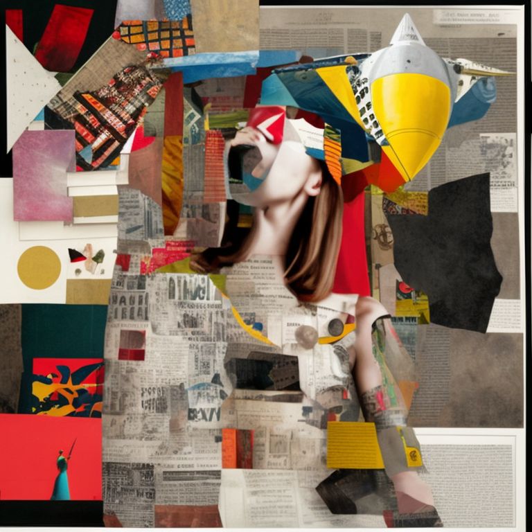 addison: A collage of a lady and a space rocket
