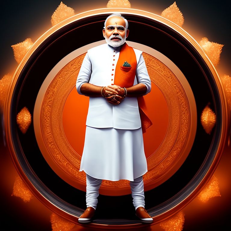 Narendra Modi Standing Full Size Photo