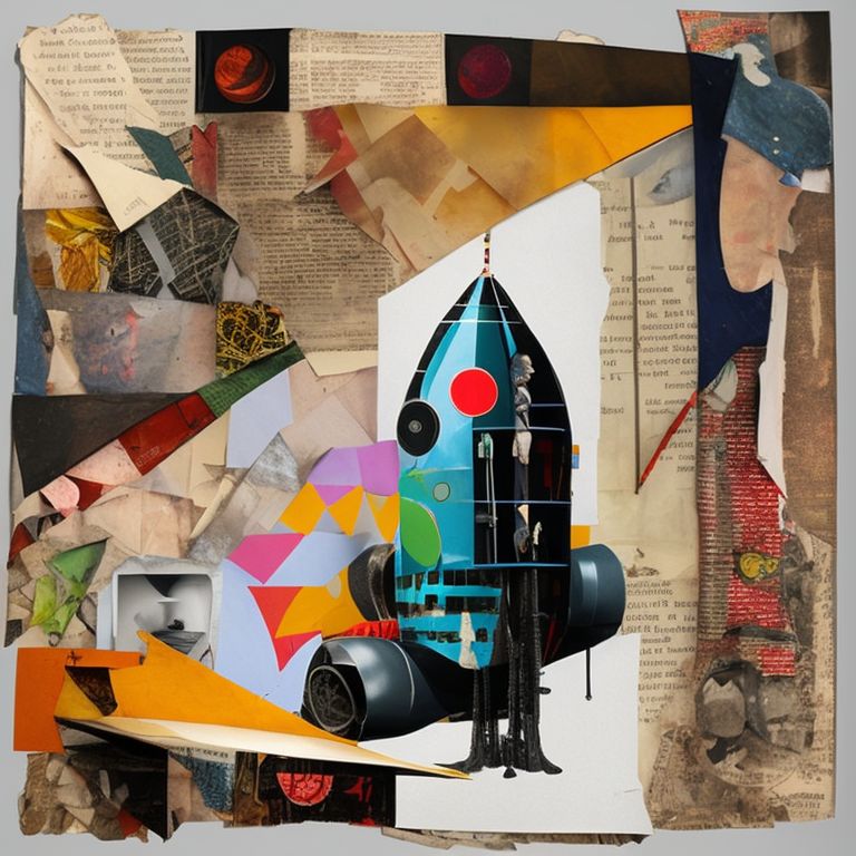 unripe-cat247: A collage of a lady and a space rocket