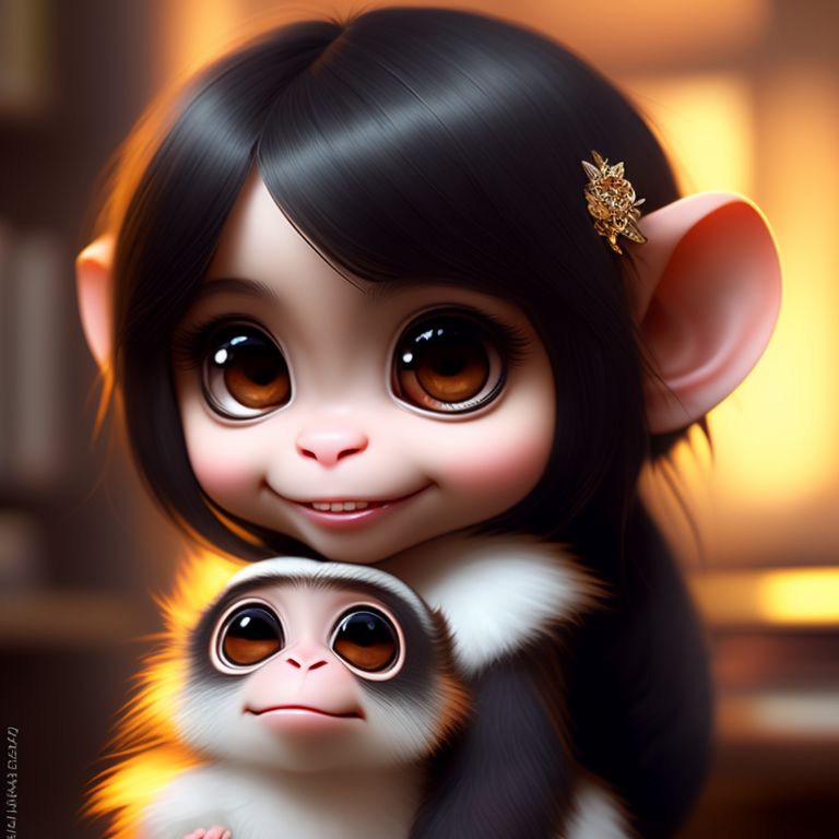 Cute Girl Monkey