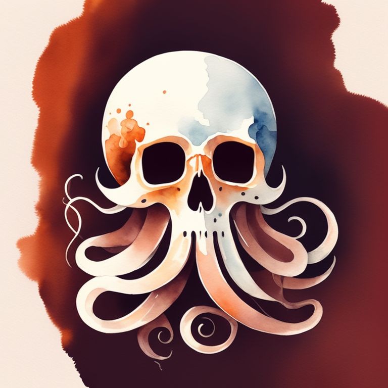 excited-swan463: Skull Octopus with H on forehead