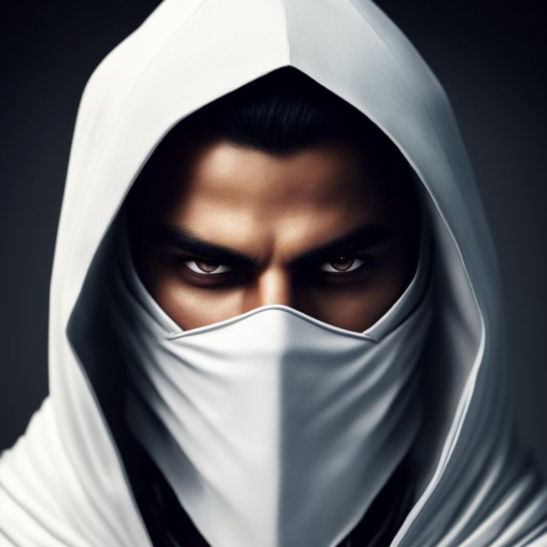 woozy-rabbit546: A man wearing white clothes and a hood like in ...