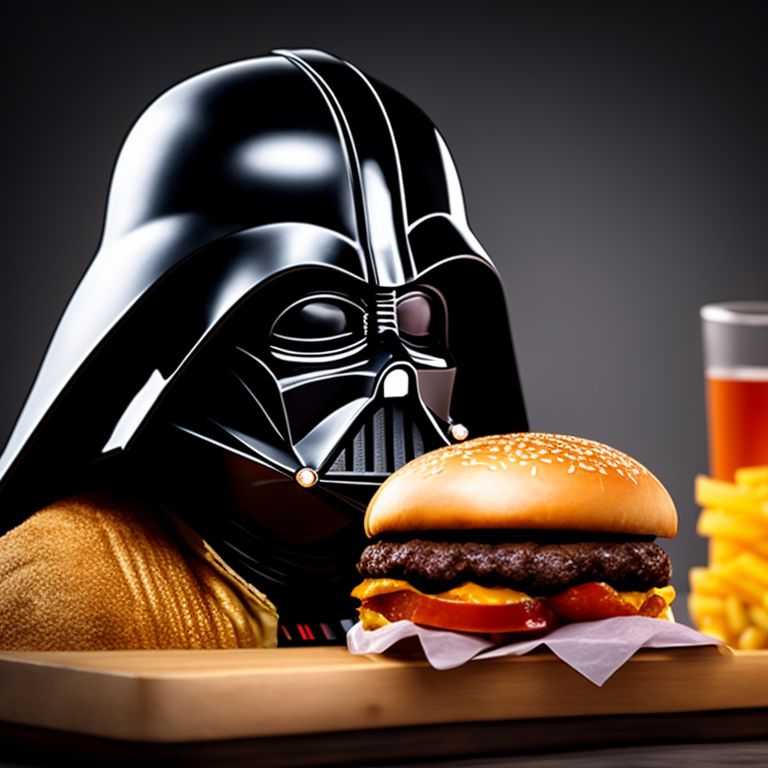 free-curlew747: dark vader having mcd burger