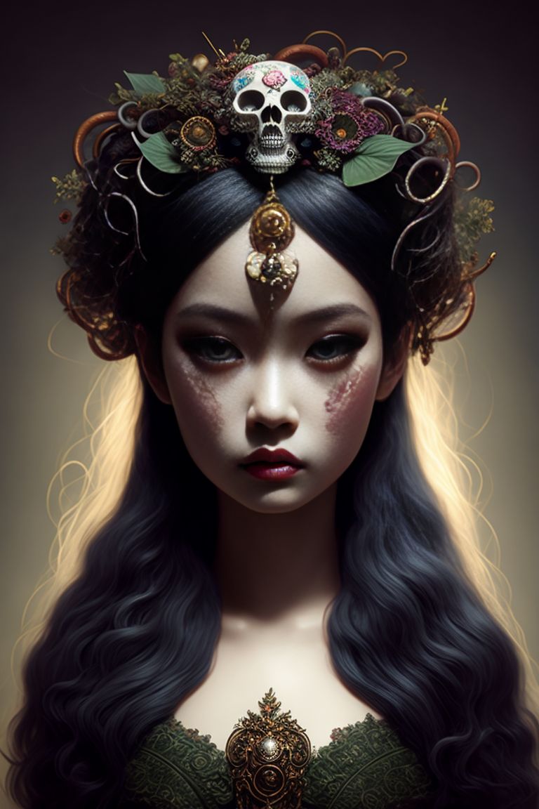 unripe-cat247: medusa skull dark