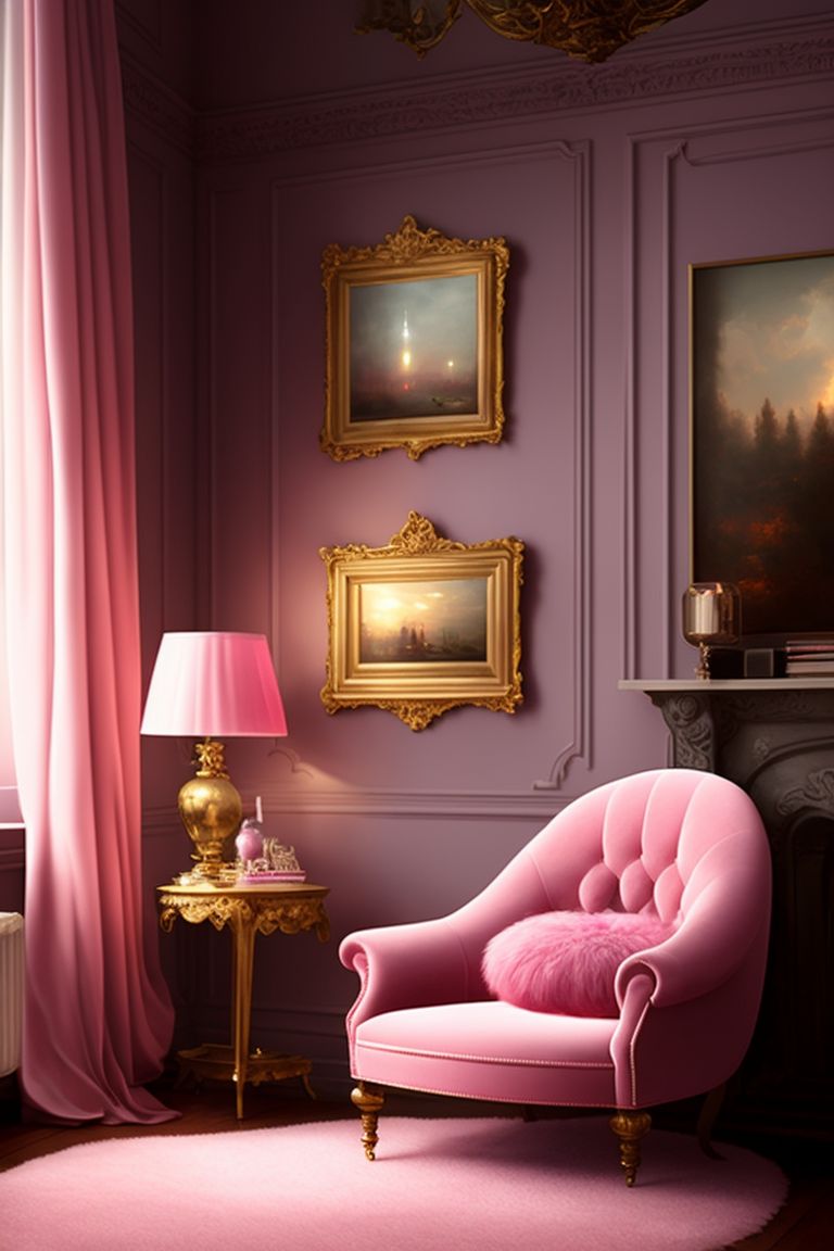 Pink Victorian Bedroom