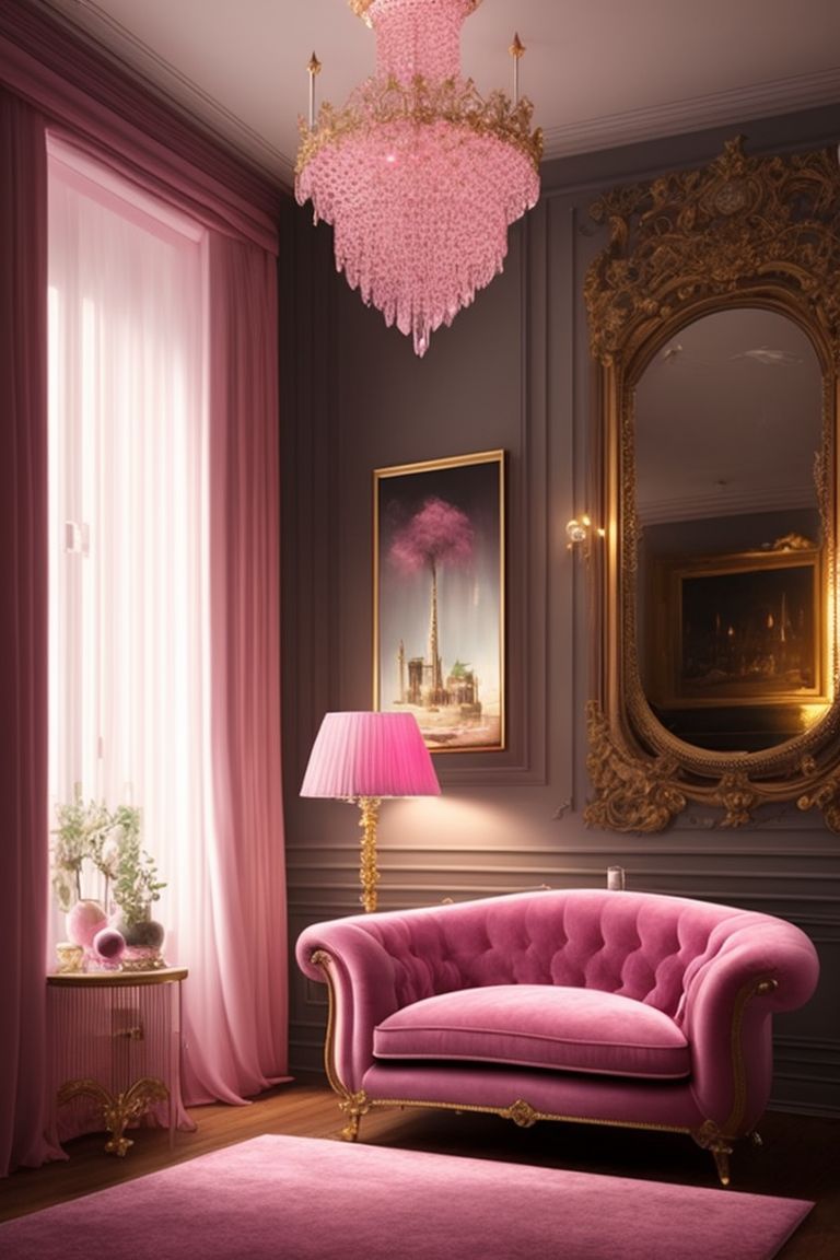 Pink Victorian Bedroom
