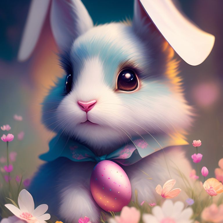 promptart: cute easter bunny