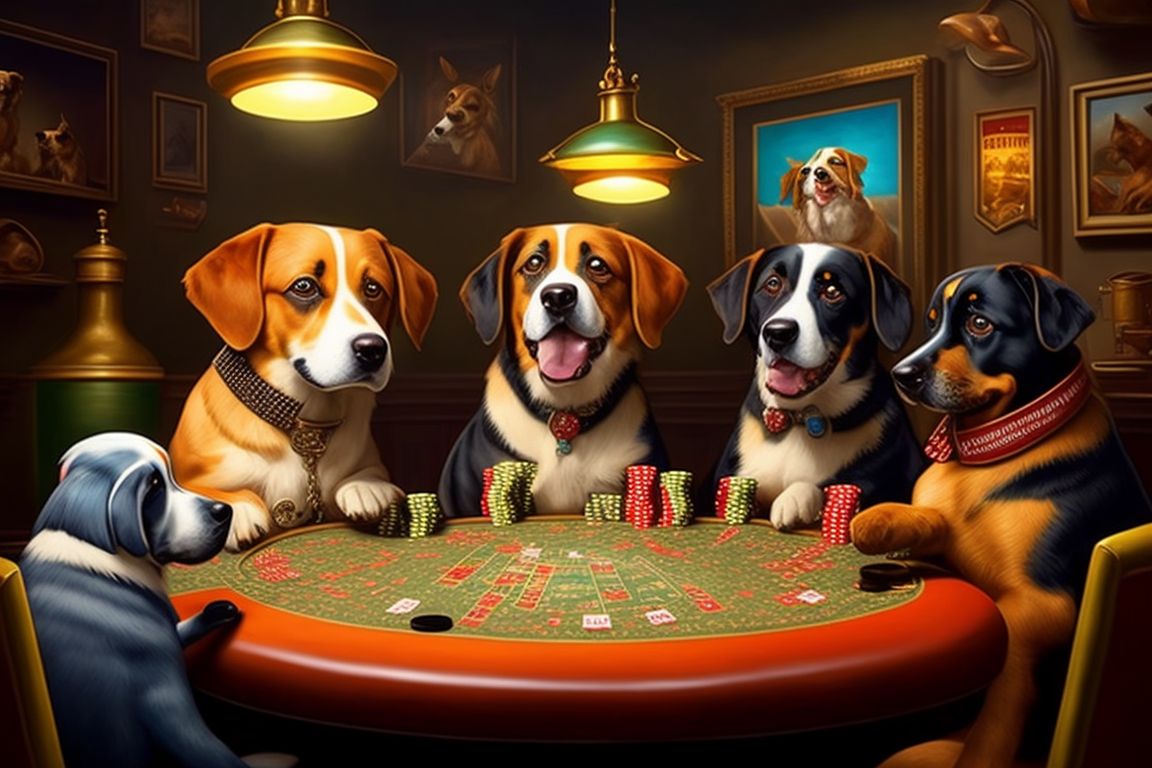 Classic Dogs Playing Poker