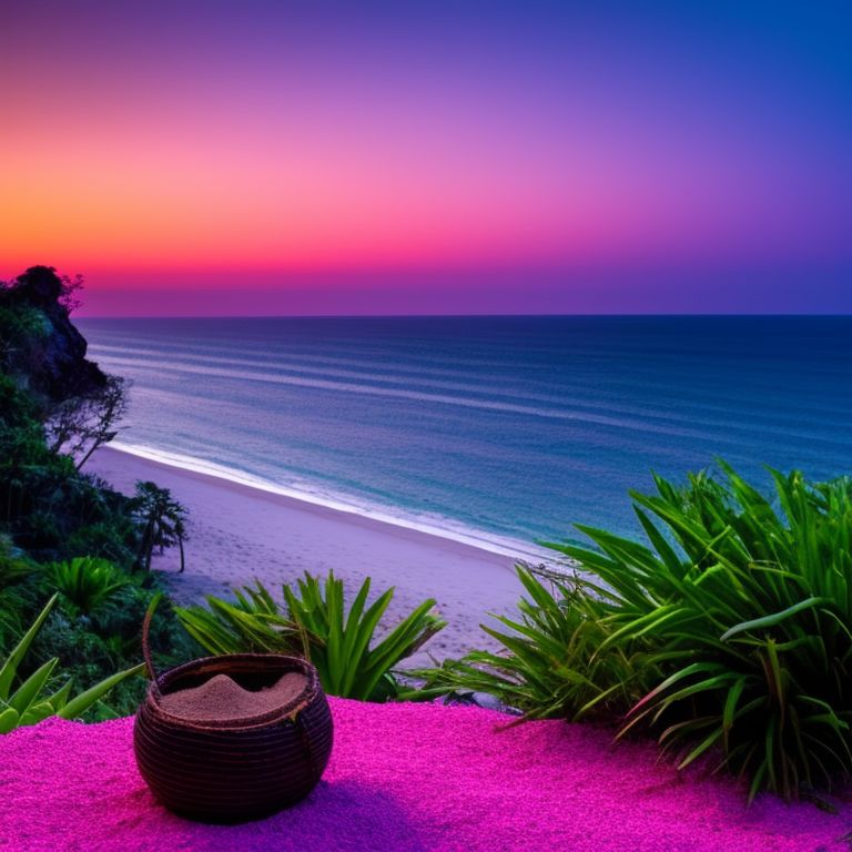 Moonlight Beach Background