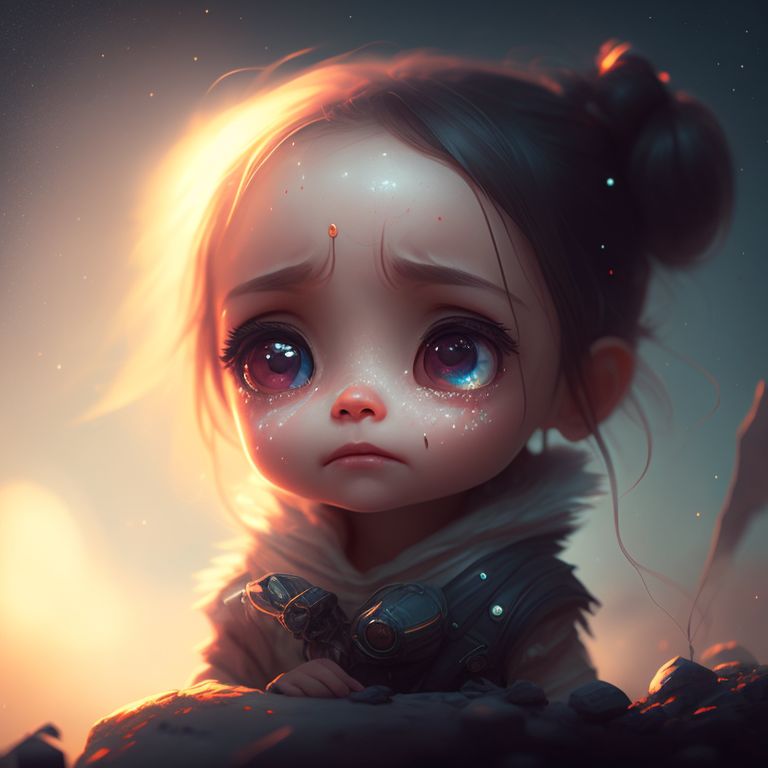 Crying Moon Drawing