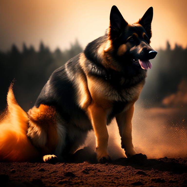 German Shepherds Fighting
