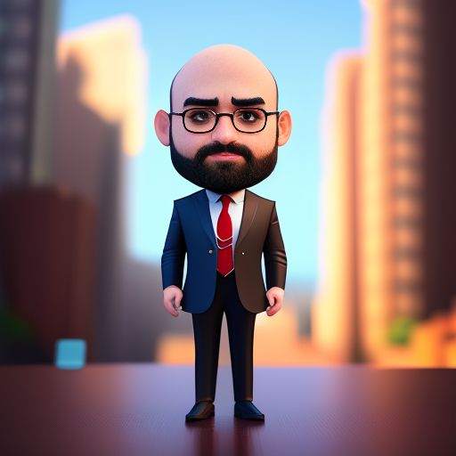 icy-locust852: Bald and bearded chibi on an executive suit with ...