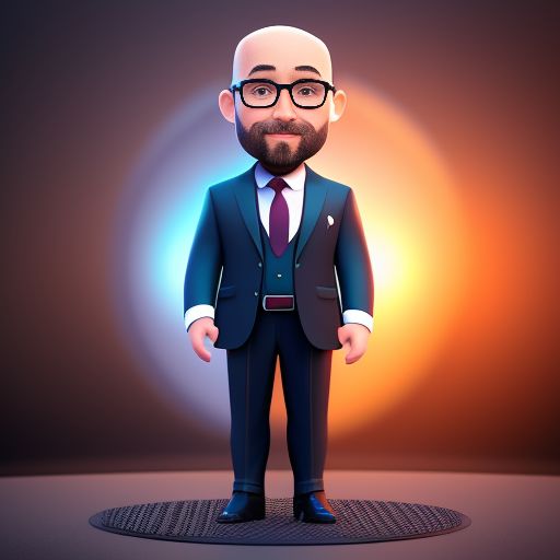 icy-locust852: Bald and bearded chibi on an executive suit with ...