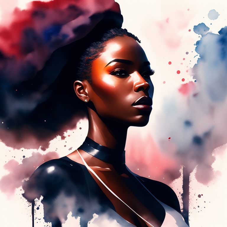 Beautiful Black Woman Painting