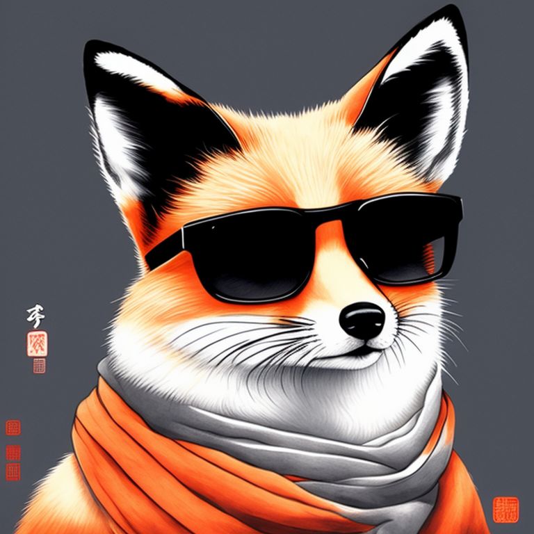Ancient Chinese Fox Painting
