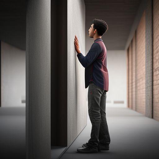 Hands Pushing A Wall