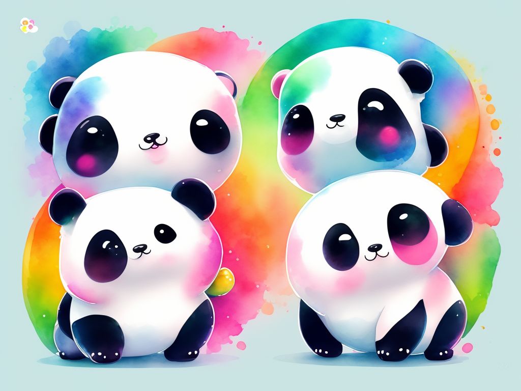 Colorful Panda Wallpaper