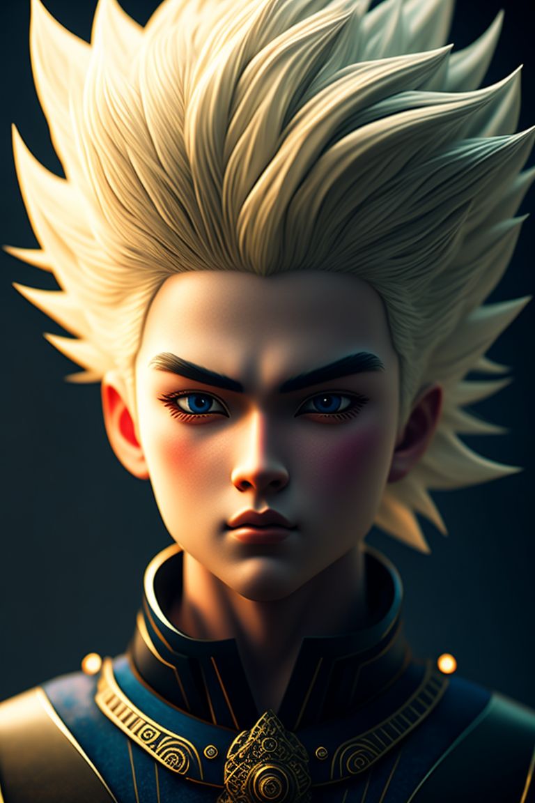 sturdy-rook328: super Sayian Goku, blue light hair