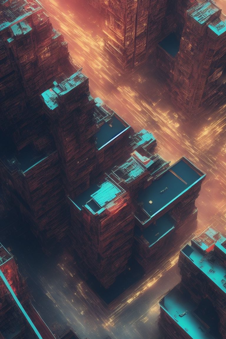 sethmillstein: incredibly detailed illustration of kowloon walled city