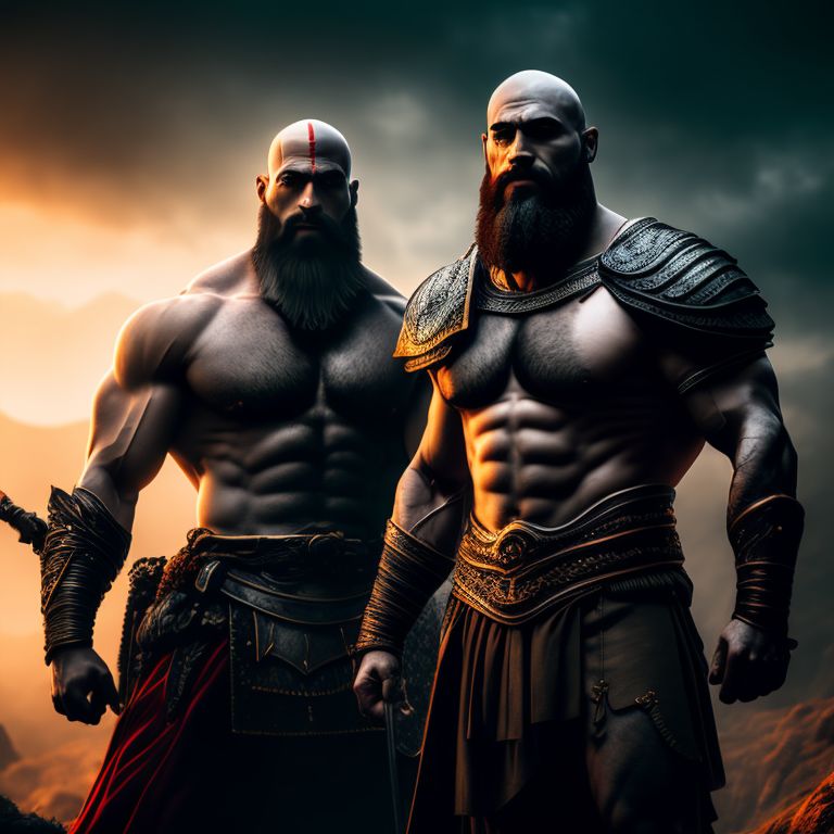 Kratos Vs Zeus Drawings