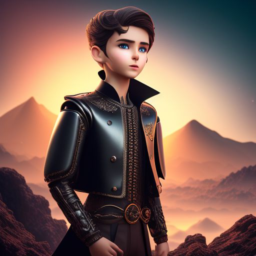 likely-skunk153: a small humanoid androgynous boy with flowing ocher ...