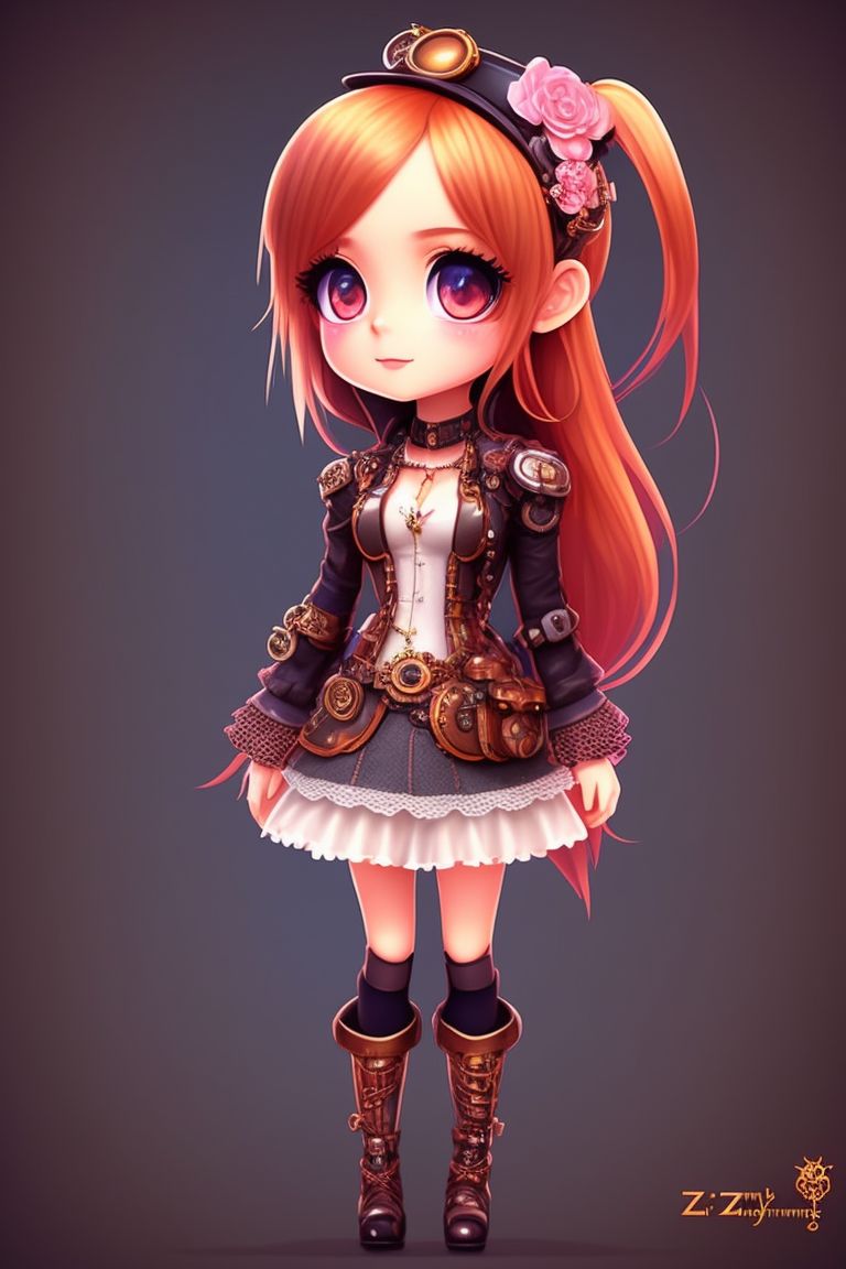 sasseycat1964: Teen Girl chibi style character in detailed full body ...
