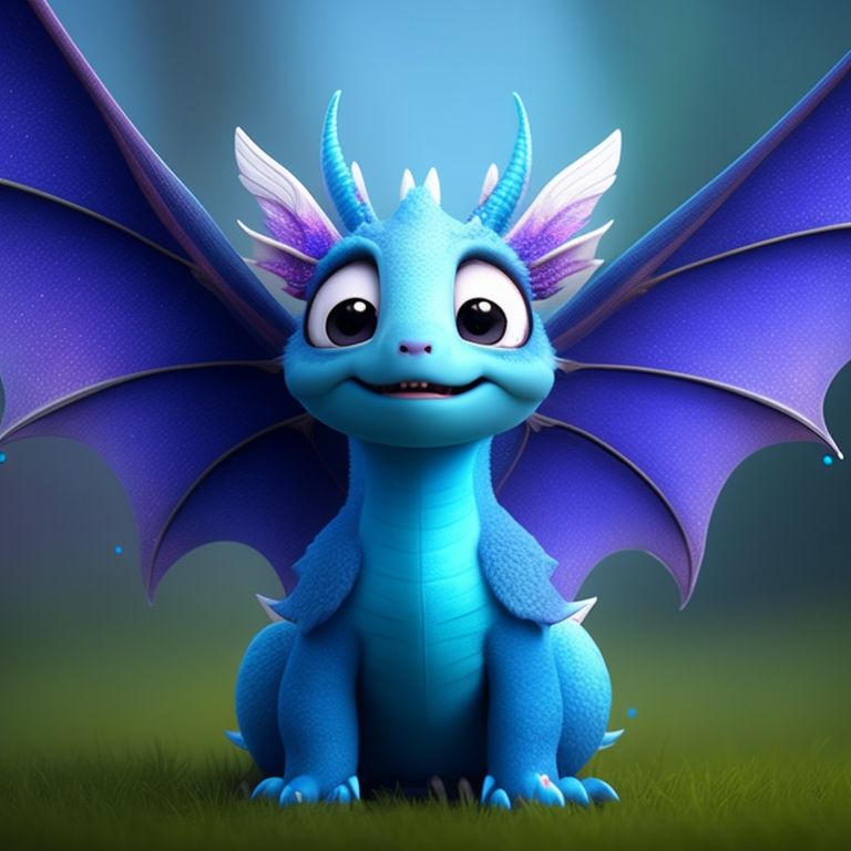 Cute Blue Dragons